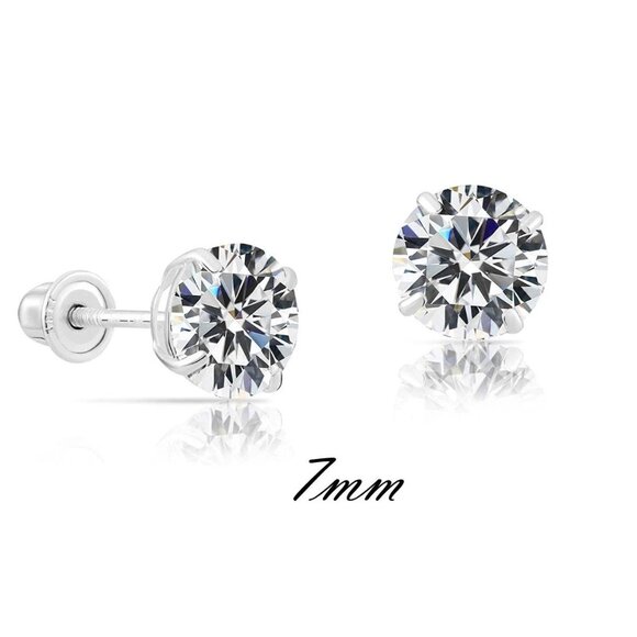 Prime Jewelry 269 | Jewelry | Earrings 7mm Stud Round Screw Back K ...
